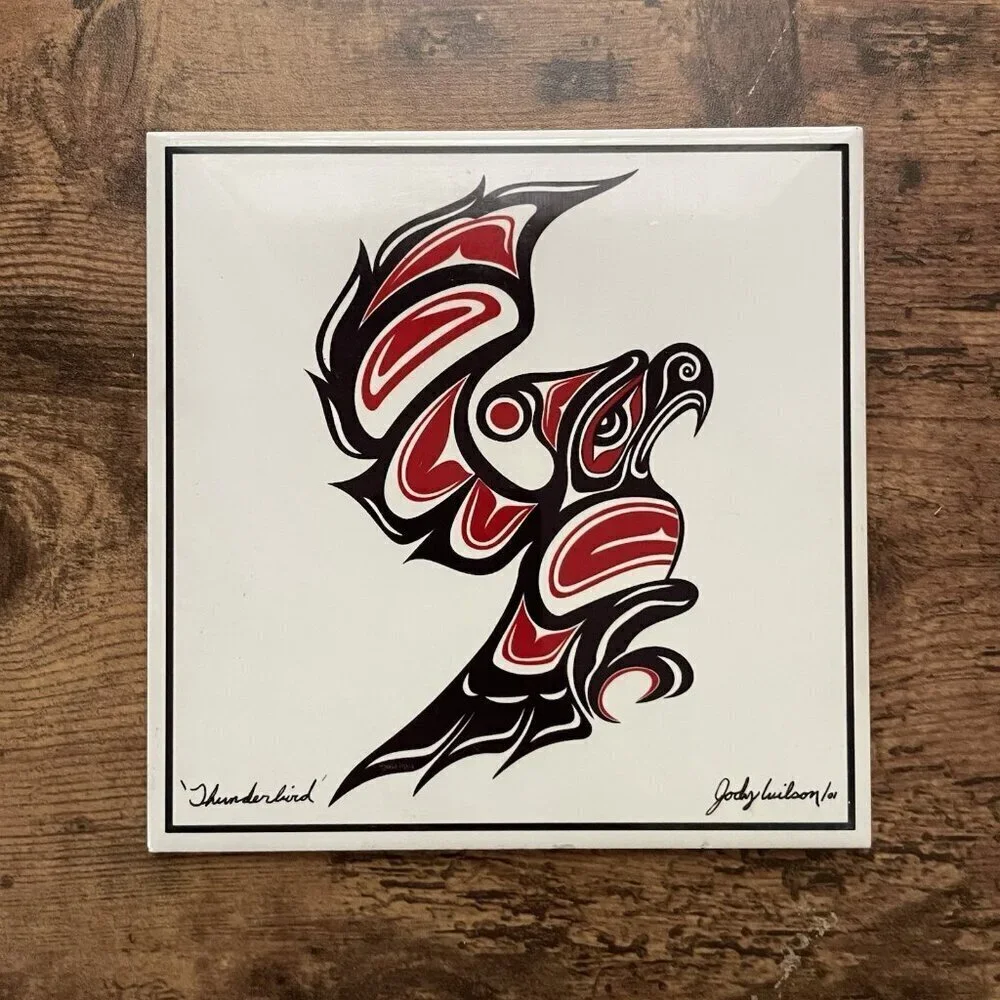 Vintage | Art | Vintage Jody Wilson Thunderbird Ceramic Tile Art Signed ...